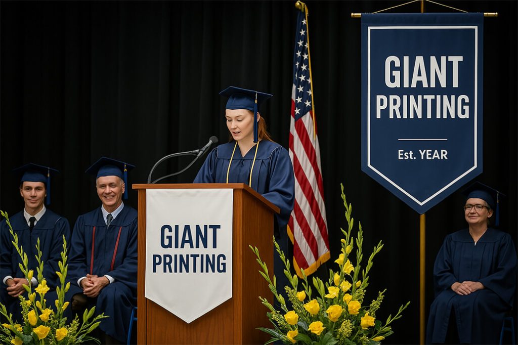 Podium Banners | Lectern Banners | Stage Events | Giant Printing