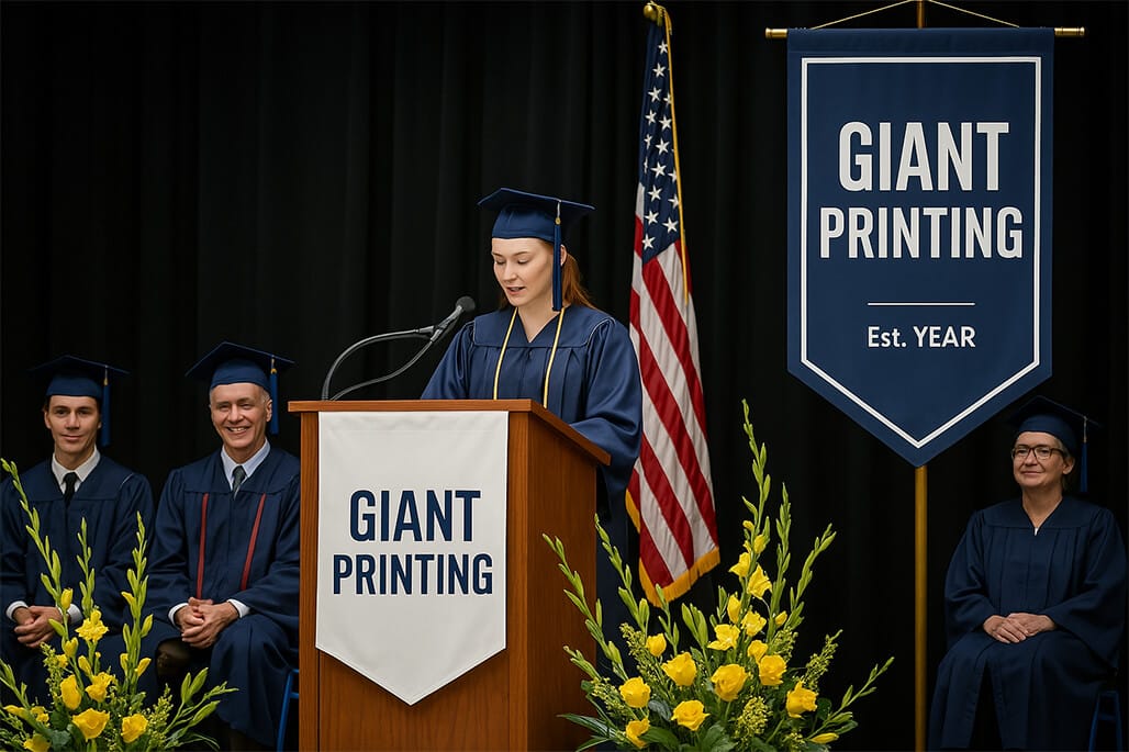 Podium Banners | Lectern Banners | Stage Events | Giant Printing